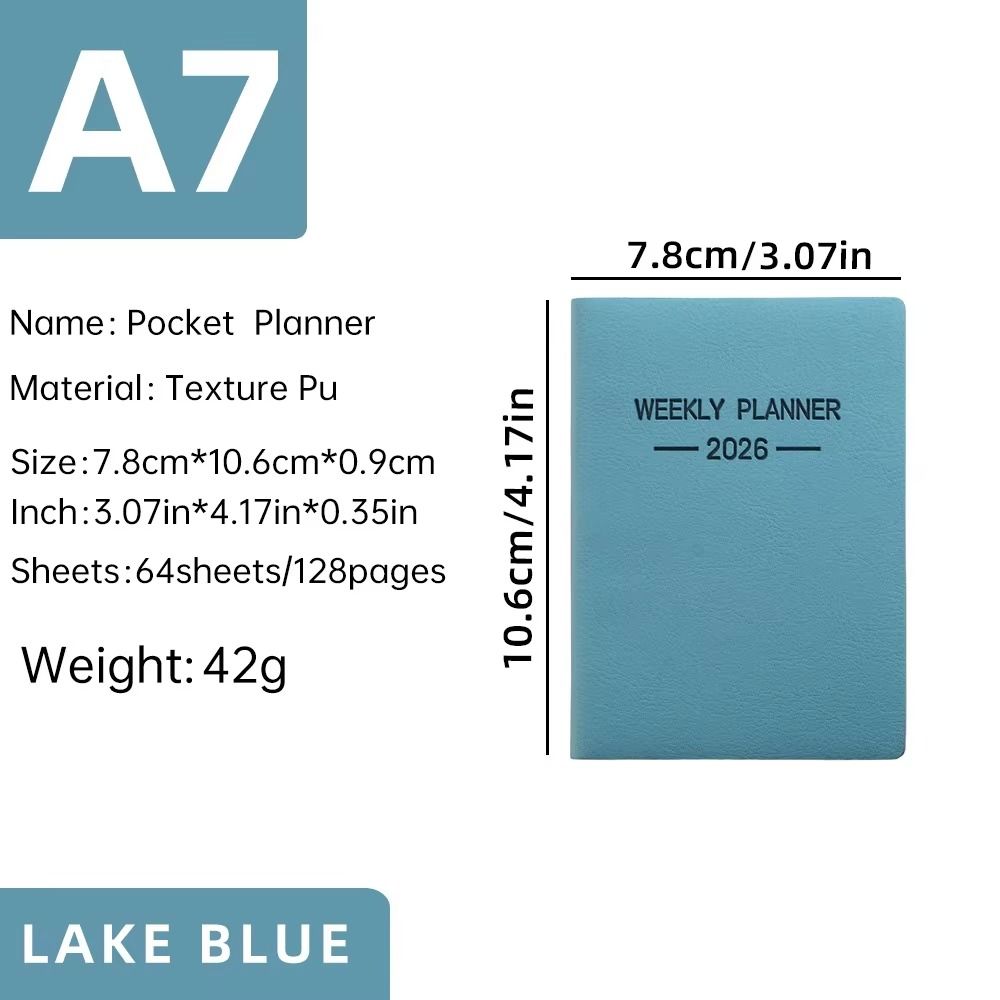 Simple Portable 2026 Agenda Book To Do List Softside A7 To Do Planner ...