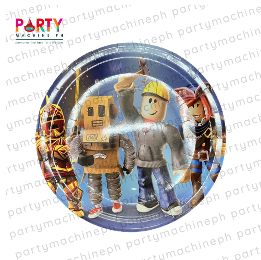 10pcs roblox paper plates 9" / roblox party disposable tablewares ...