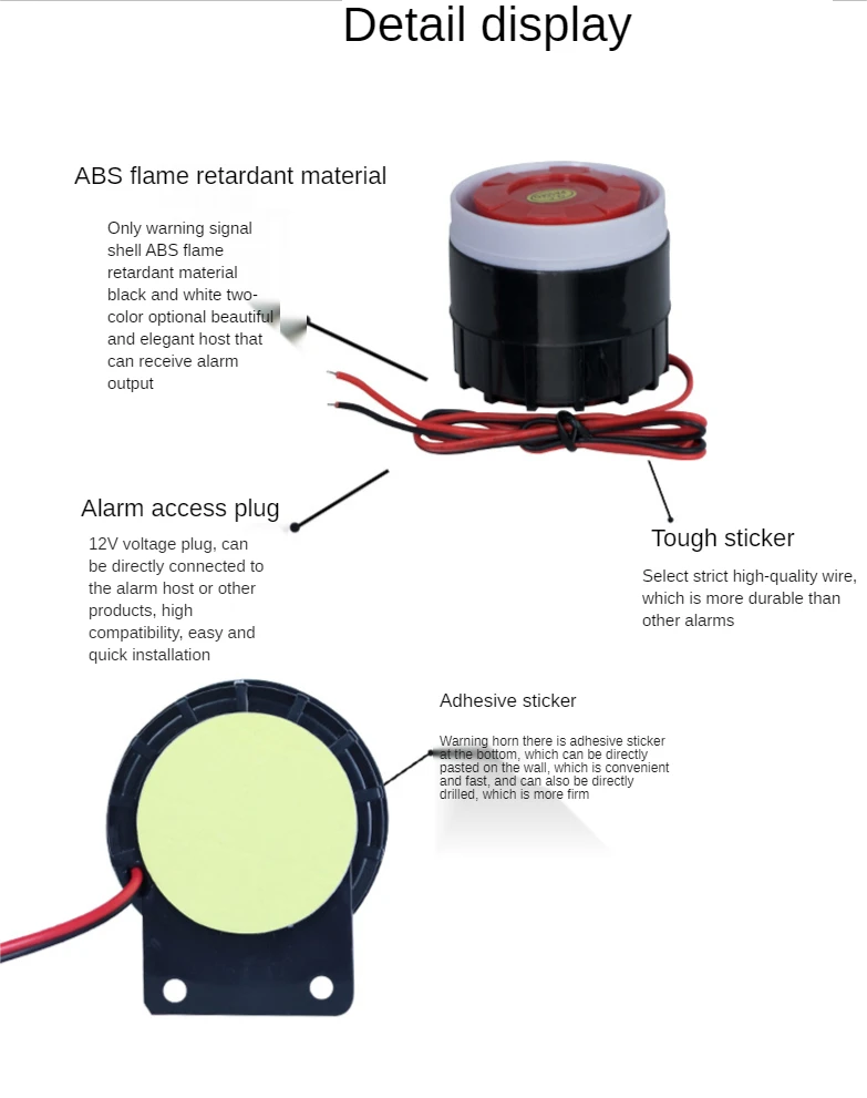 【Expert Recommended】 12V Wired Mini Horn Siren Home Security Sound ...