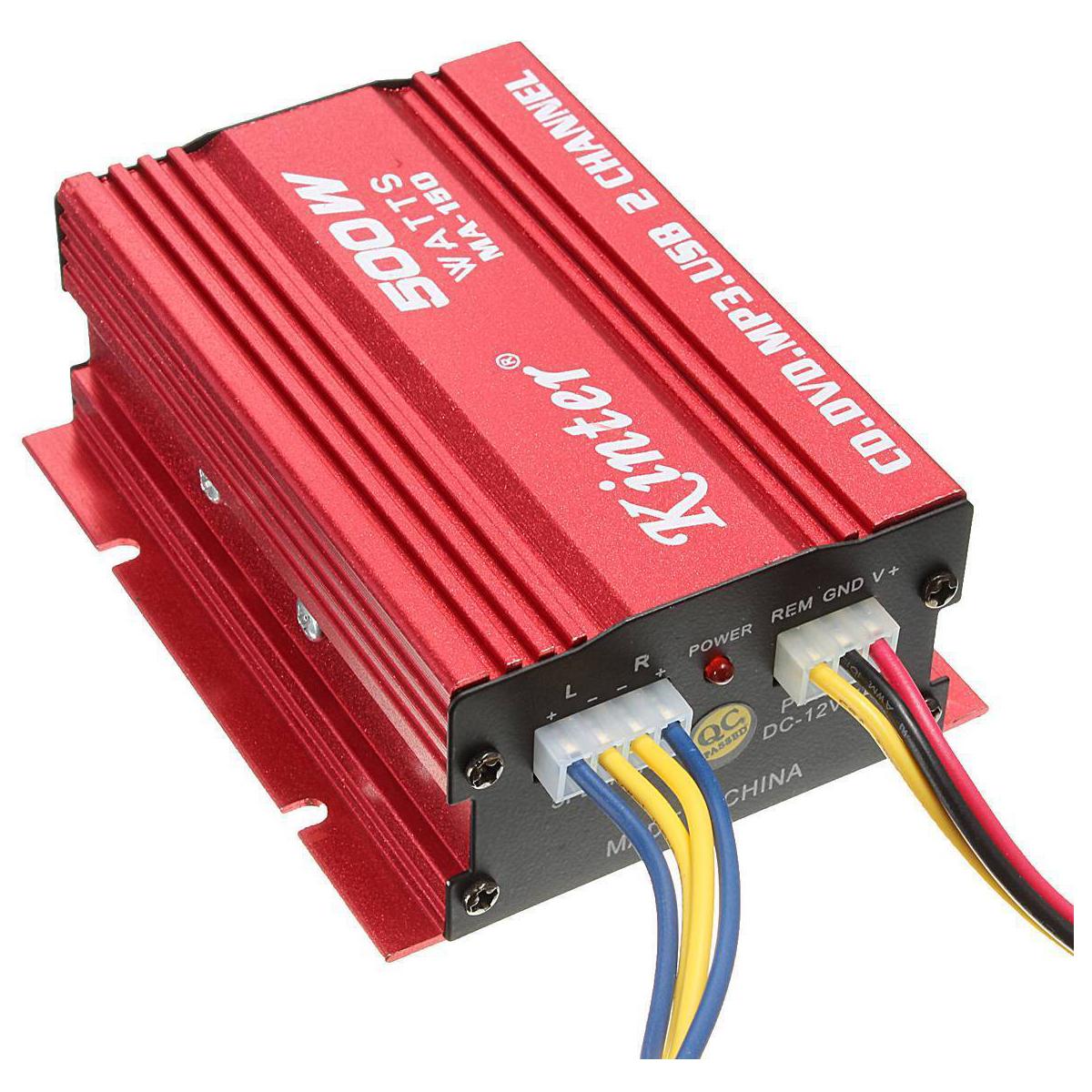 kinter Mini Hi-Fi Stereo Audio Amplifier Amp Subwoofer For Car ...