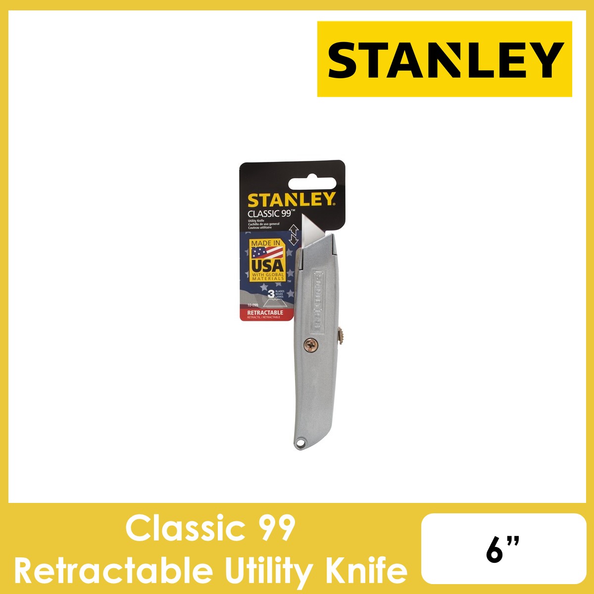 STANLEY Classic 99® Retractable Utility Knife 6" | Lazada Singapore