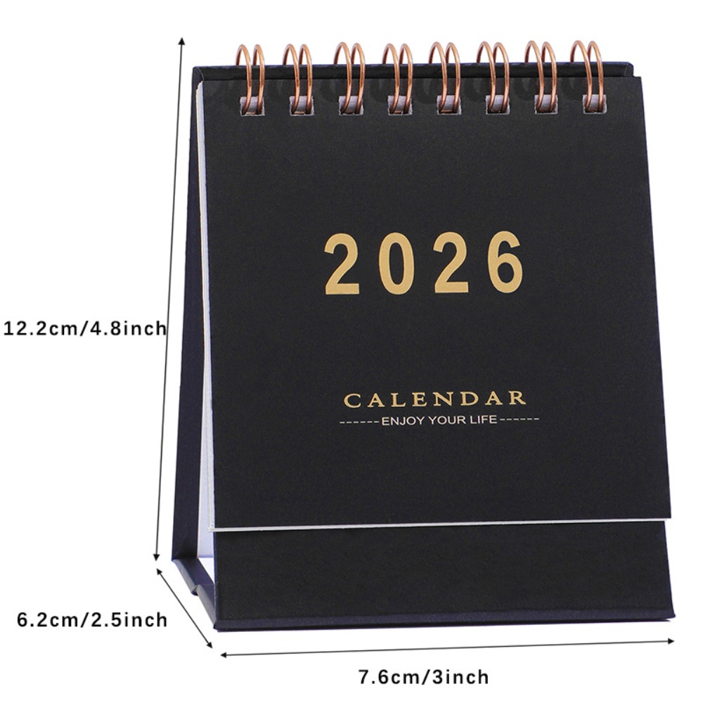 Kid Gift Month Date Display 2026 Small Desk Calendar English Solid ...