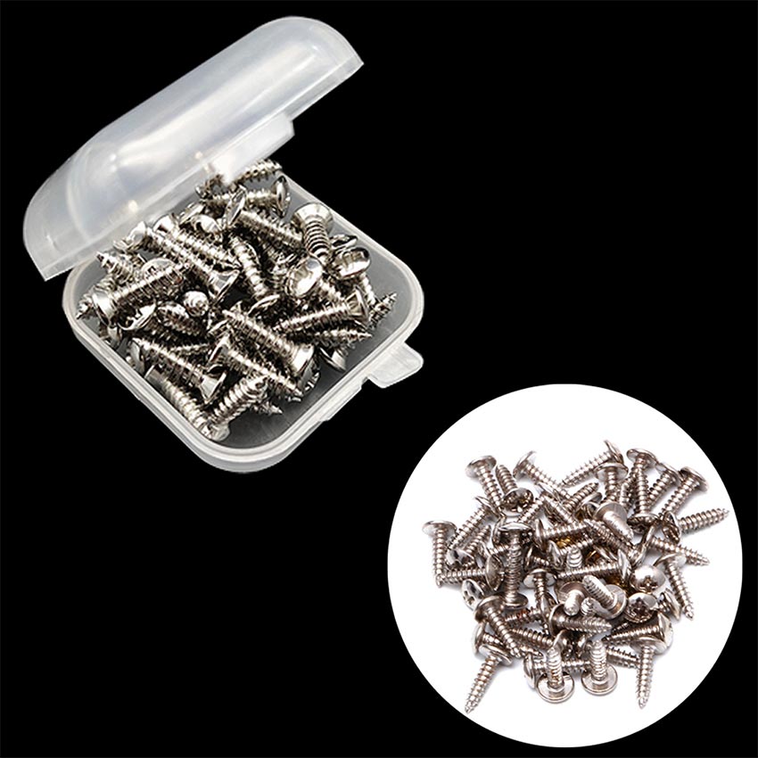 50pcs Stainless Steel Pickguard Mounting Screws for Fender Stratocaster ...