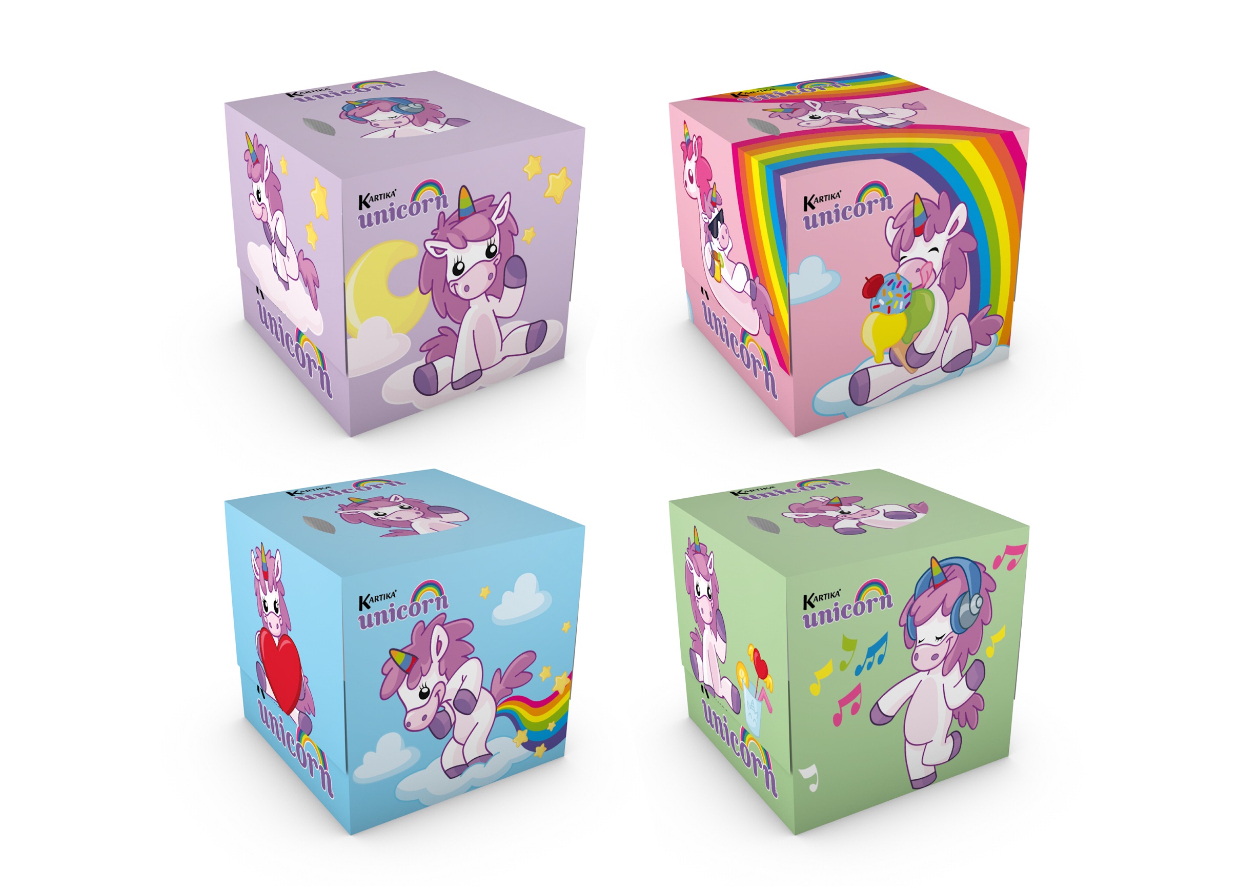 [Bundle of 18] KARTIKA Unicorn Printed Tissue Paper (18Packs X 56s ...