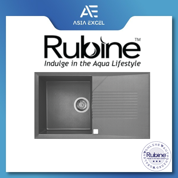 RUBINE MEQ 811 PEARL BLACK / TITANIUM / PEARL WHITE 86CM SINGLE BOWL ...