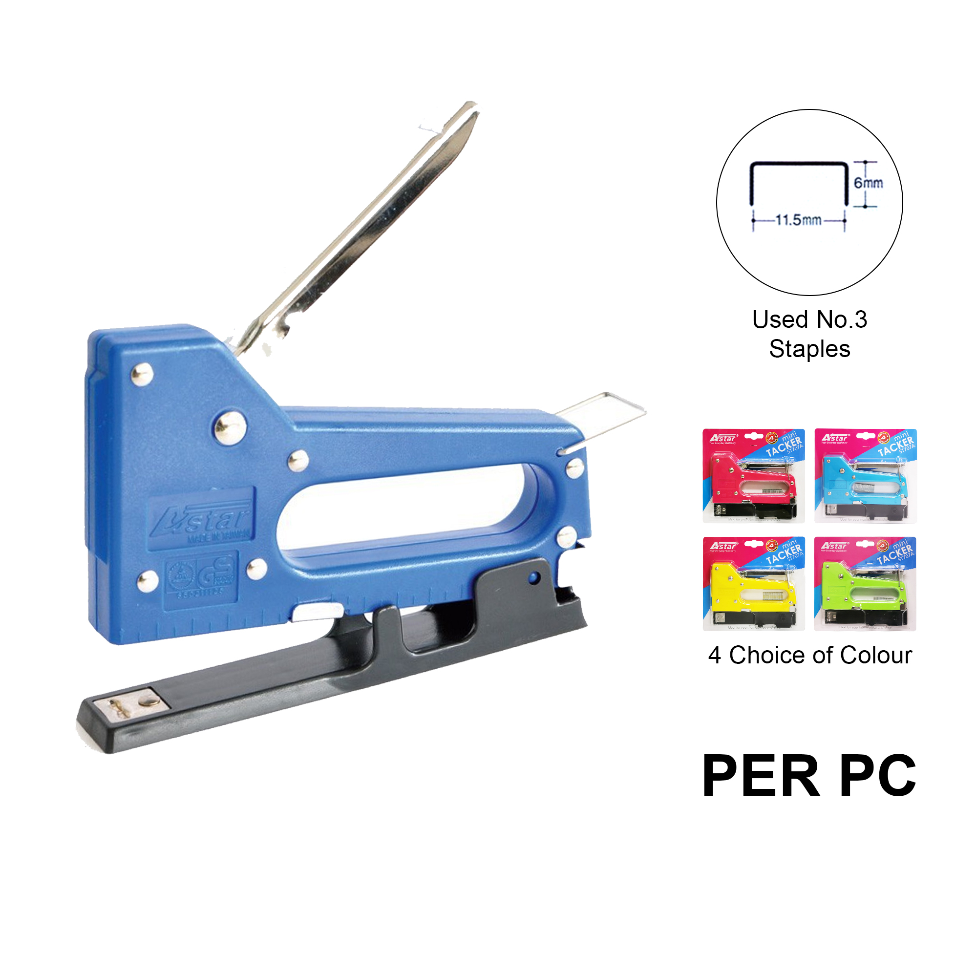 Astar Mini Stapler Gun Tacker (ST-707A) | Lazada