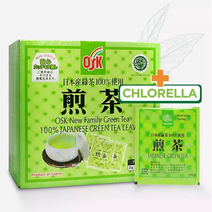 OSK Japanese Green Tea Leaves 100% ชาเขียวญี่ปุ่นแบบซอง (50ซอง) สูตรออริจินัล - Bm O-kashi ...