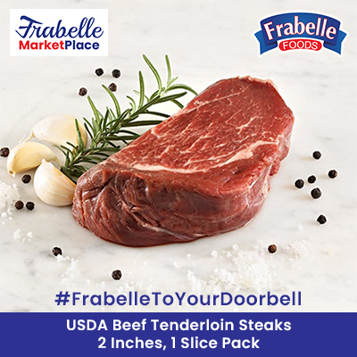 Frabelle MarketPlace USDA Beef Tenderloin Steaks 2 Inches, 1 Slice Pack ...