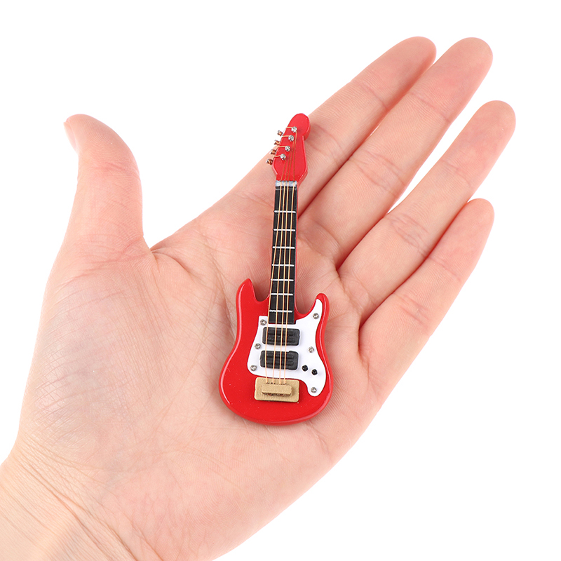 PINGZ 1:12 Dollhouse Miniature Music Electric Guitar for Kids Musical Toy House Decor ...