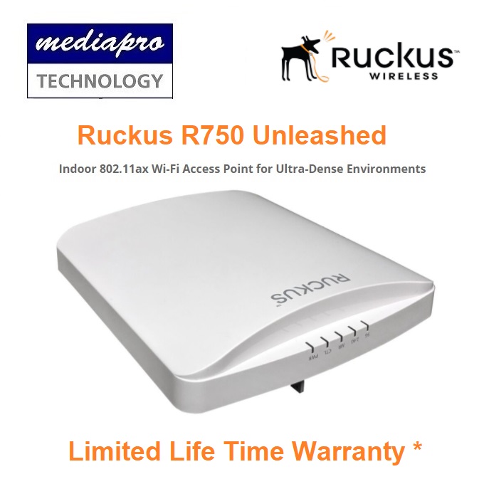 Ruckus R750 WiFi 6 Unleashed 802.11ax Wireless Access Point with 2 ...