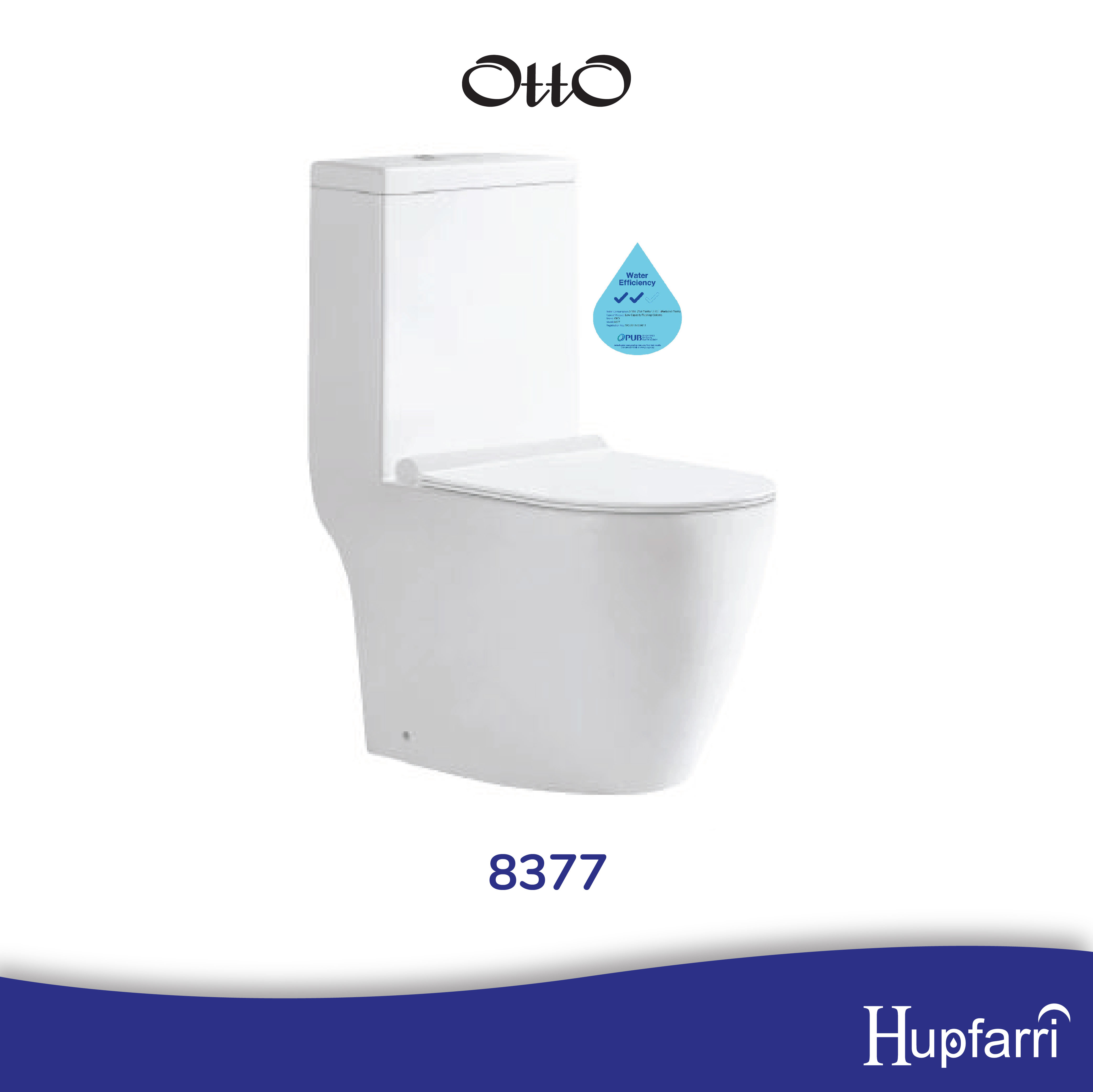 [WC/Toilet Bowl] 8377 OttO 1PC Water Closet w UF Seat Cover – By ...