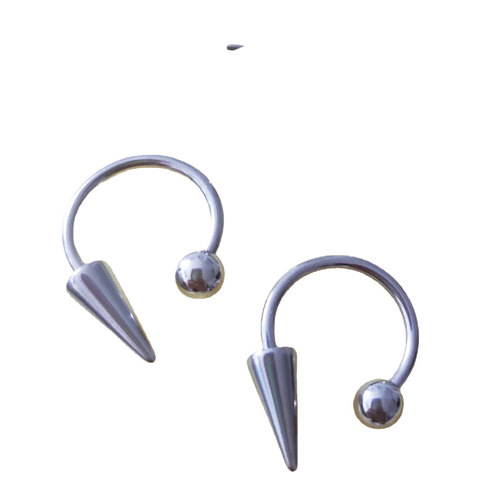 【Hot demand】Stainless Steel Pointed Cone Lip Ring Personalized Cool ...