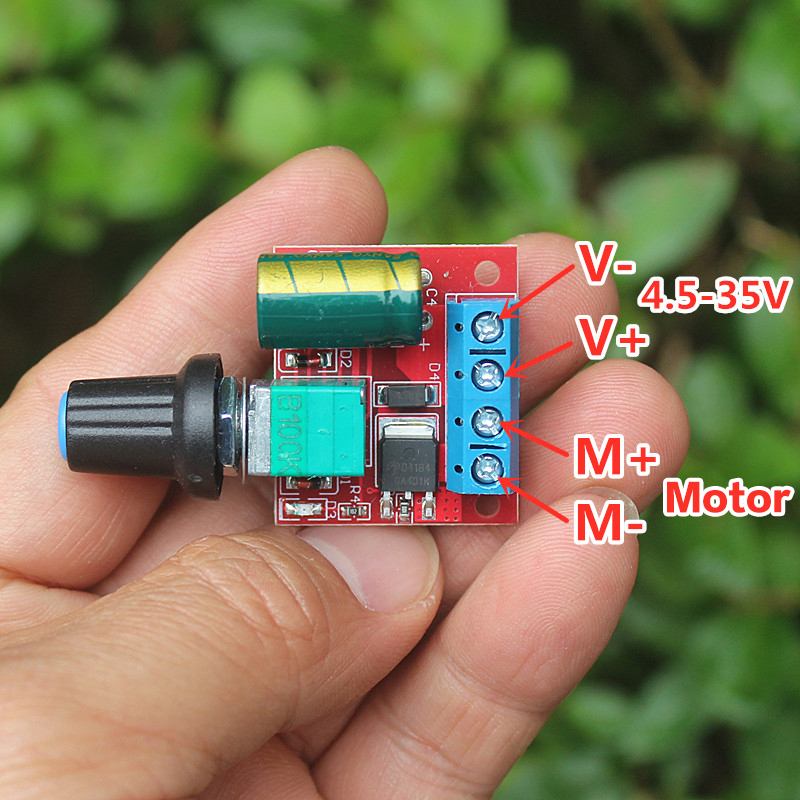 Mini PWM DC Motor Speed Controller Module 5V-35V Adjustable Regulator ...