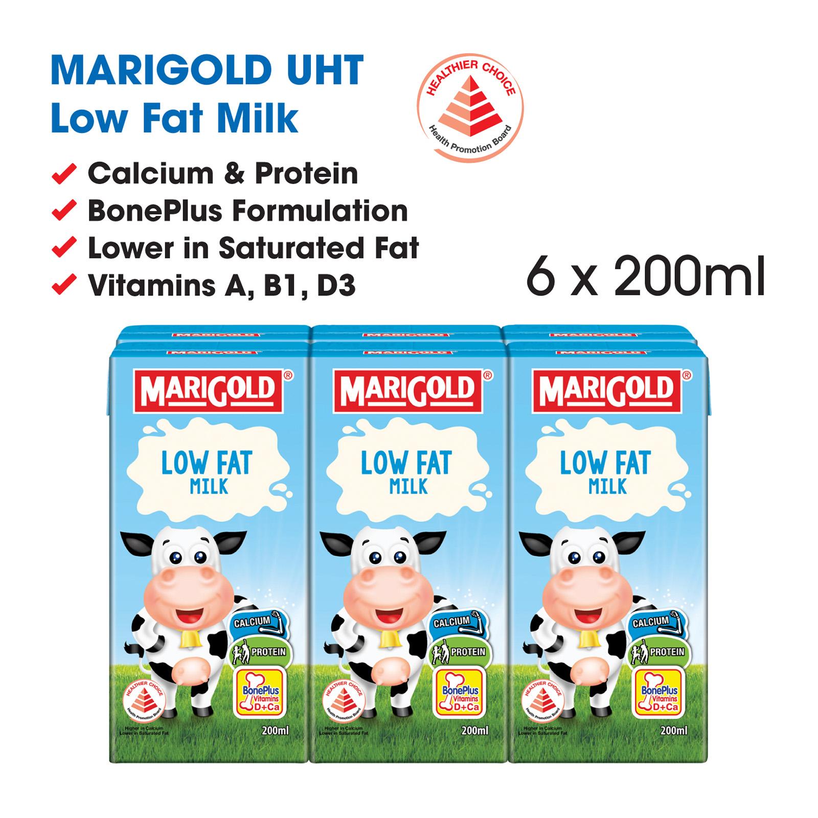 Marigold Low Fat UHT Milk (6 x 200ML) | Lazada Singapore