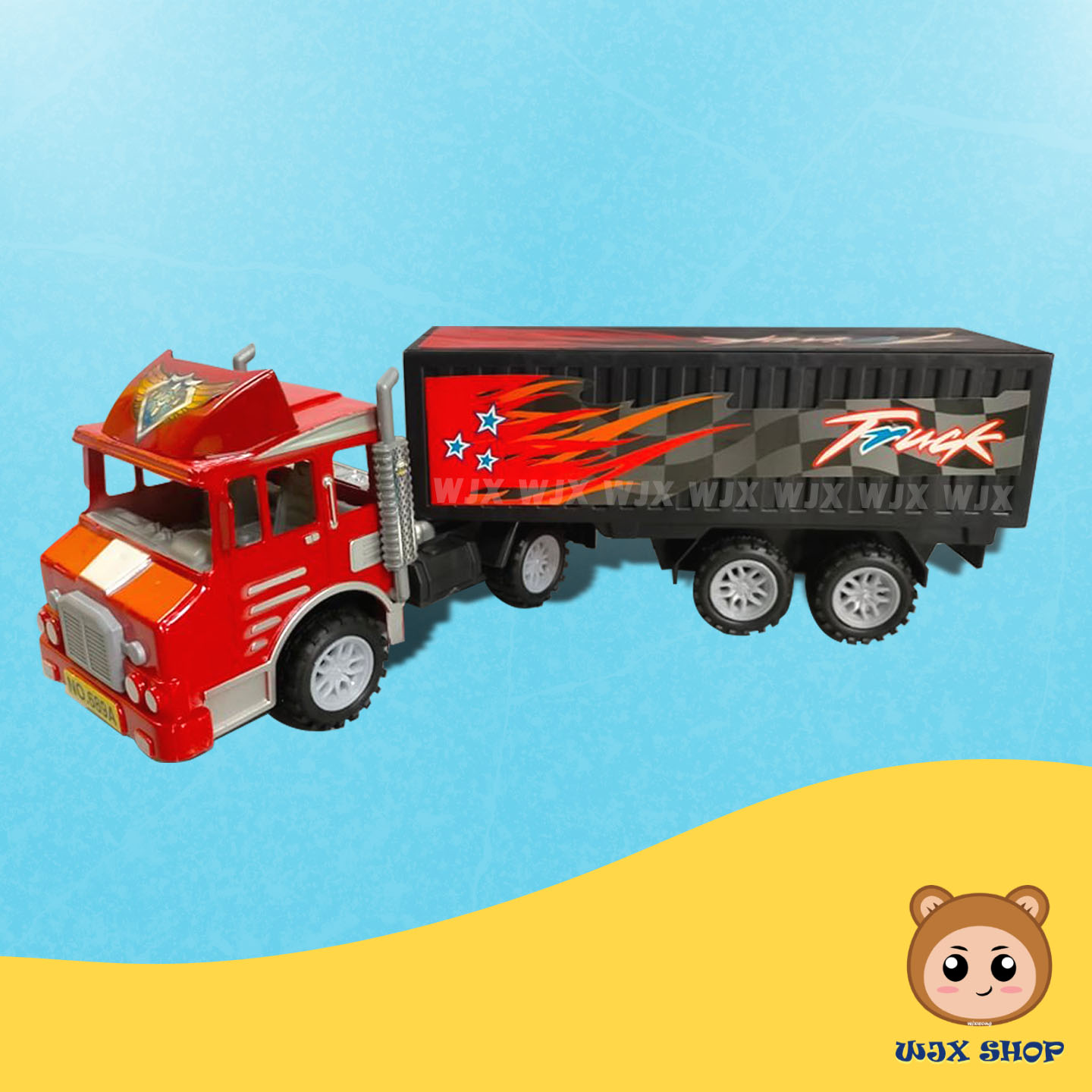 WJX Children Construction Container Lorry Truck Push & Pull Vehicle ...