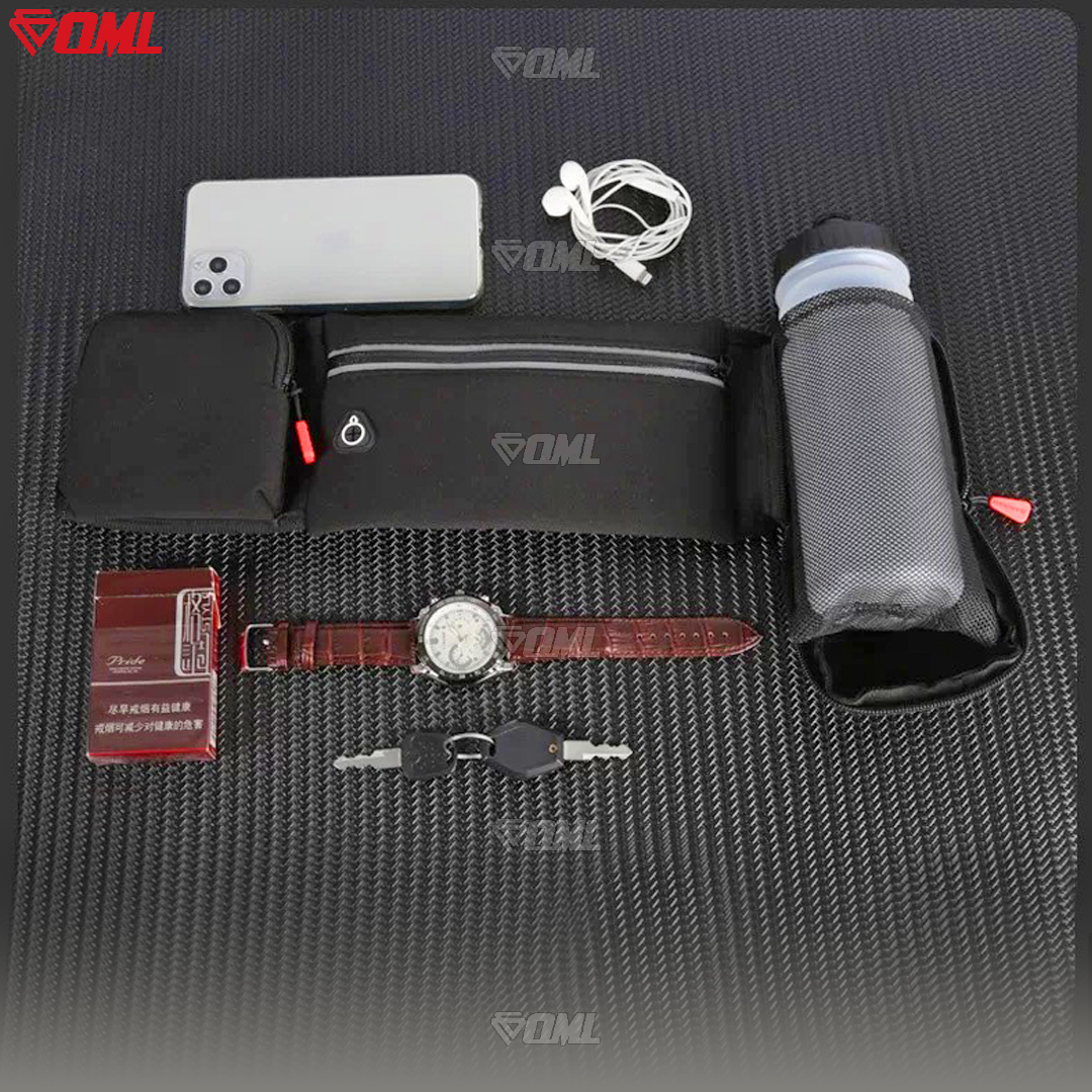 OML กระเป๋าวิ่งออกกำลังกาย เนื้อนีโอพรีน ใส่ขวดน้ำได้ สอดหูฟัง สะท้อน ...