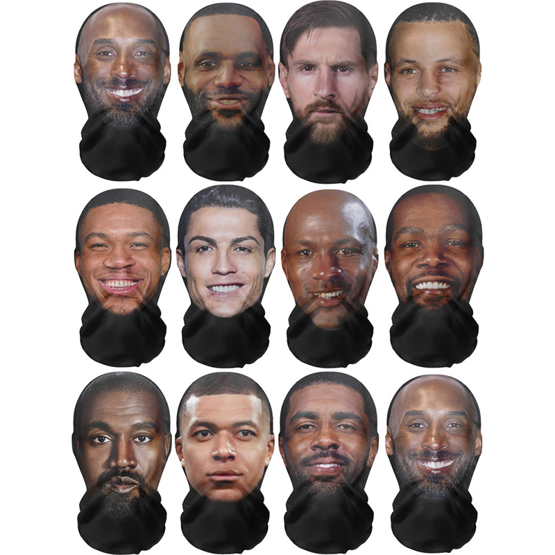 Human Face Performance Prank Headgear Full Face 3D Mask Balaclava ...
