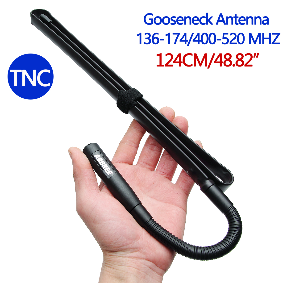 ABBREE TNC Tactical Antenna 144/430Mhz Gooseneck Foldable Antenna For ...