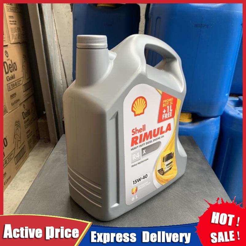 Shell Rimula R4 15W-40 6L Heavy Duty Diesel Engine Oil | Lazada PH