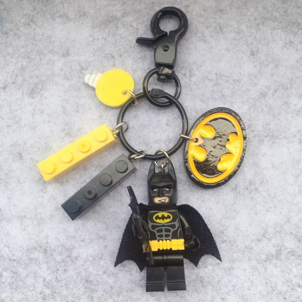 Cute Pink Lego Keychain Fairy Batman Small Figures Key Lanyards ...