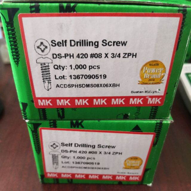 Self Drilling Screw MK DS-PH 420 #08 X 3/4 ZPH | Lazada