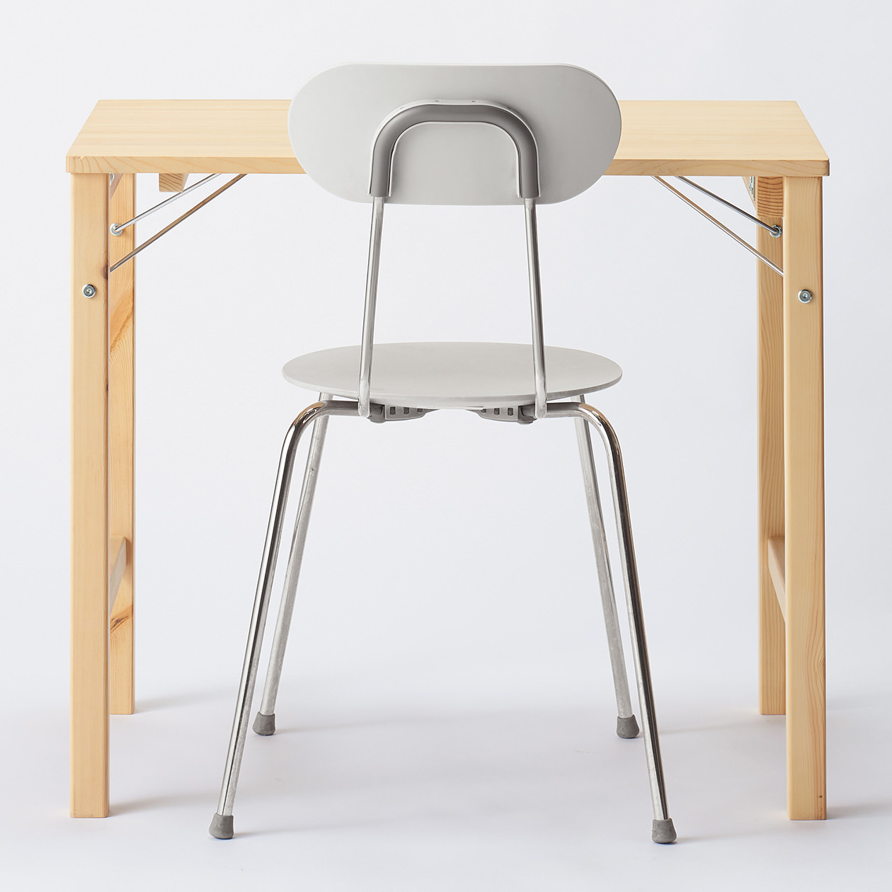 มูจิ โต๊ะพับไม้สน - MUJI Pine Folding Table (W80 x D50 x H70 cm) - MUJI - ThaiPick
