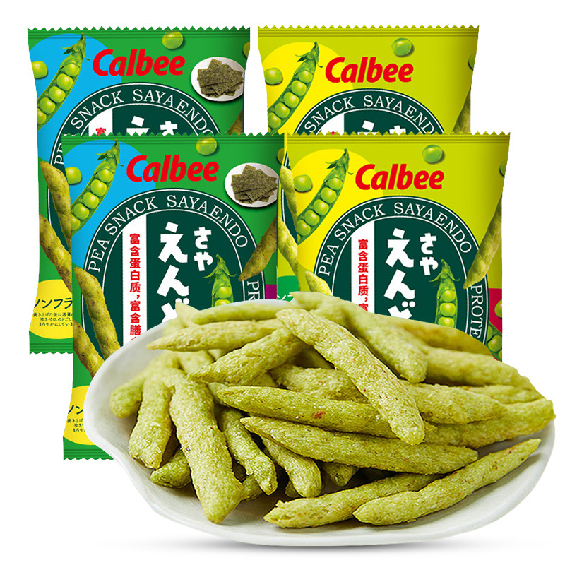 Calbee Crispy Peas and Seaweed Flavored Vegetable Strips Puffed Snack ...