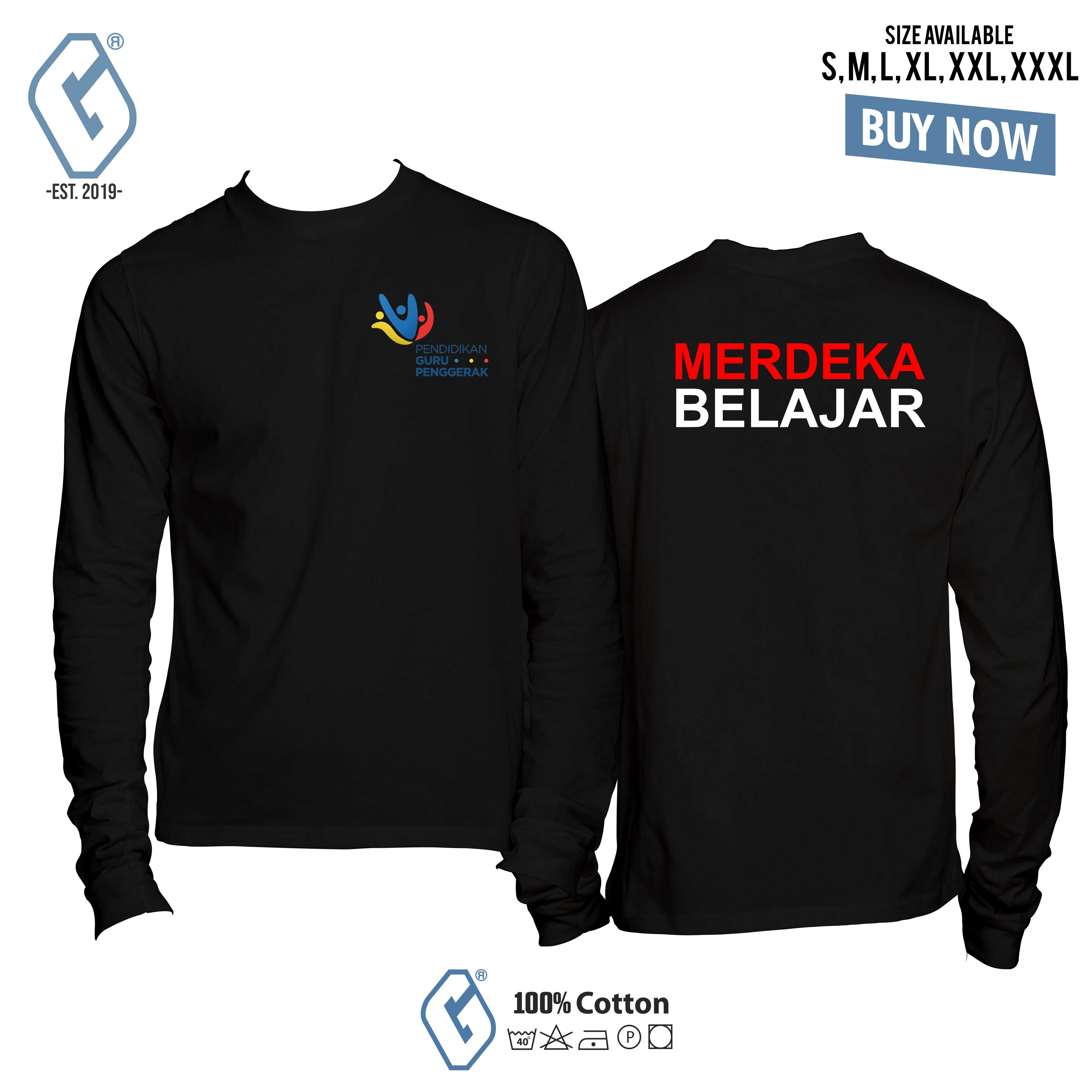 kaos pendidikan guru penggerak panjang / baju merdeka belajar ...