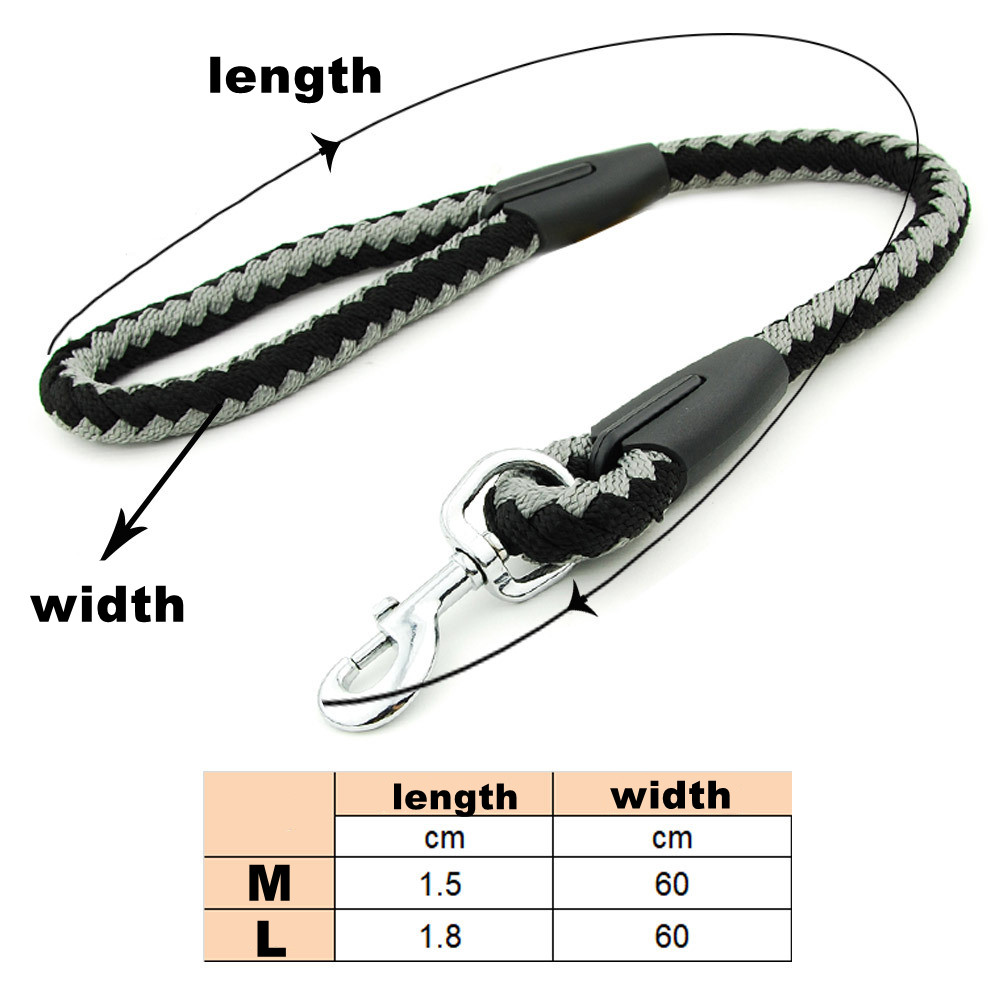 Large Dog Leash Shepherd Round Rope Braided Wear-Resistant Bite ...