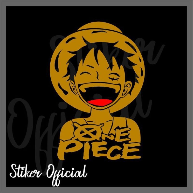 Luffy One Piece Laughing Anime Japanese Sticker for Motorcycle and Car ...