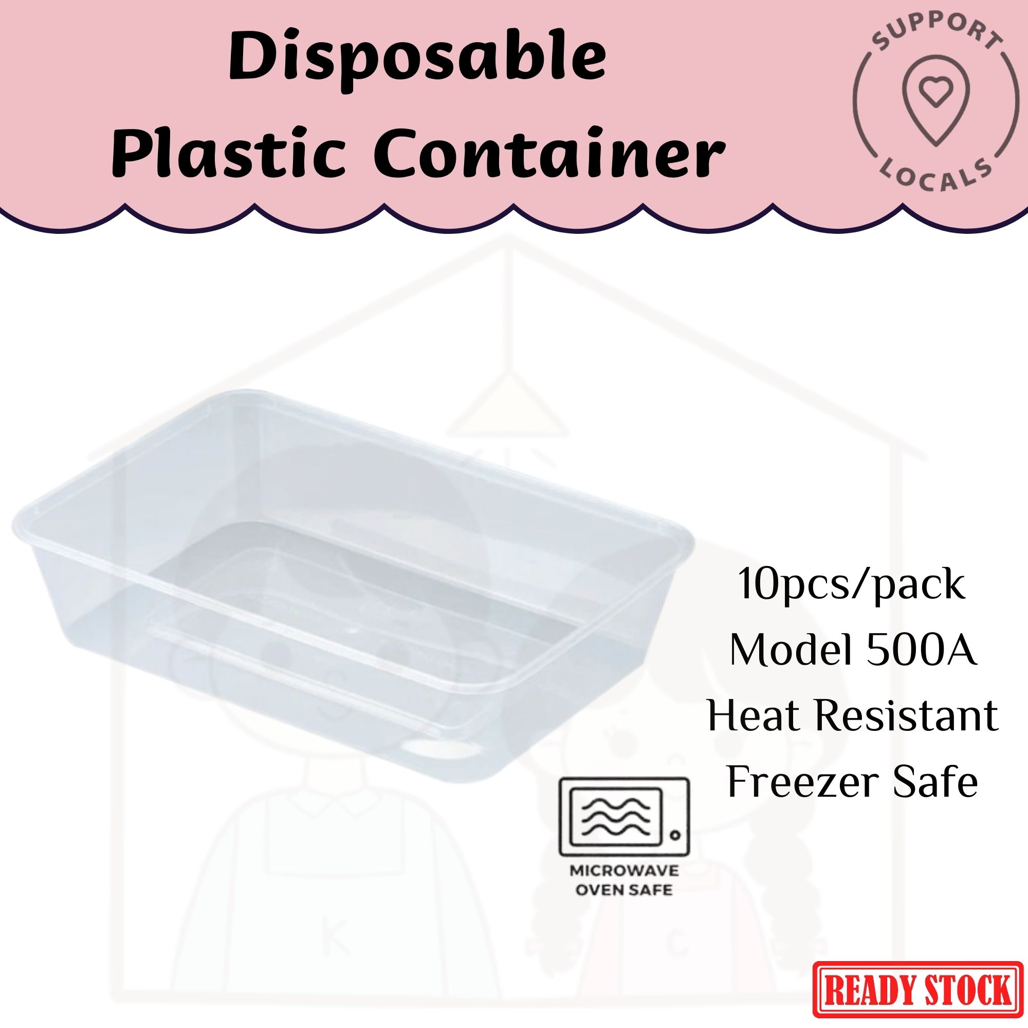 🔥SG Ready Stock🔥 Disposable Plastic Container⭐️Rect Plastic Container⭐️ ...