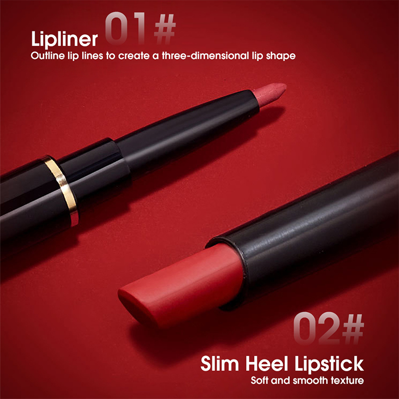 Double-headed colored silk lipstick matte foggy face not easy to wear ...