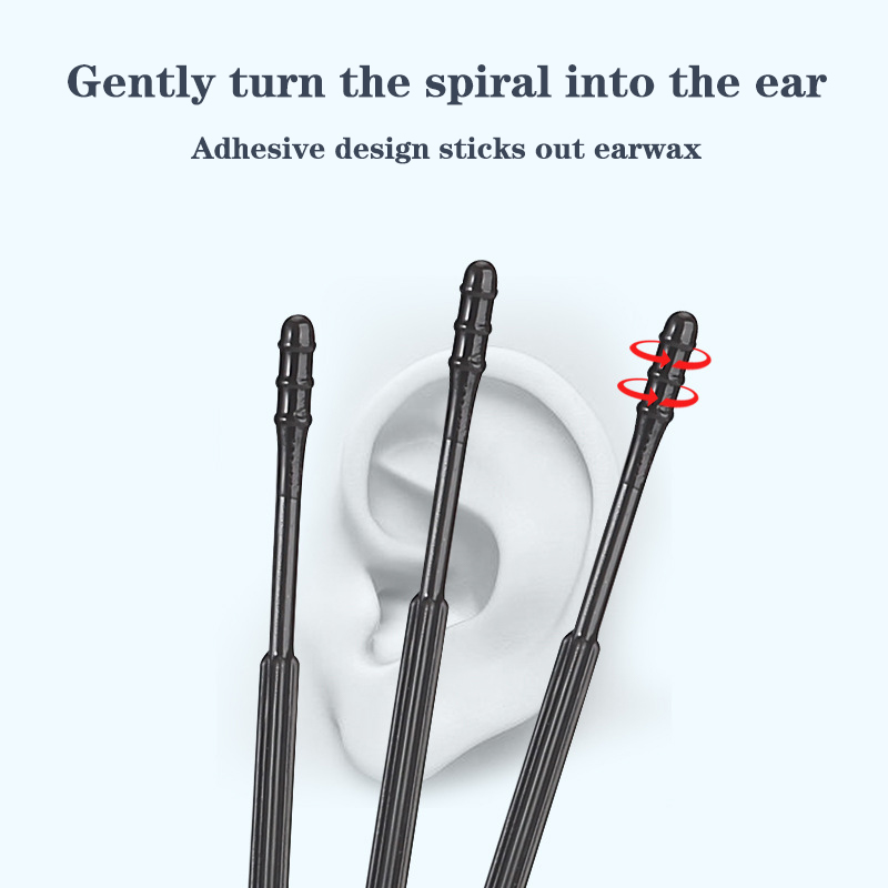 20Pcs Disposable Sticky Ear Swabs Pick Reusable Ear Cleaner Soft ...