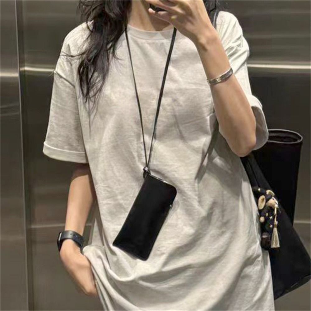 SDFBN สไตล์เกาหลีแบบ ถุงเก็บแว่นตาห้อยคอ มัลติฟังก์ชั่นการใช้งาน โซ่ ...