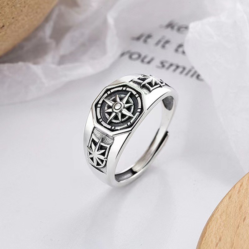 New Poseidon Star Cyberpunk Ring for Men and Women Opening Adjustable ...