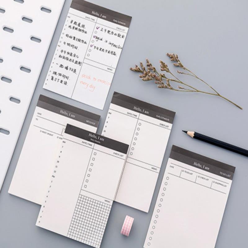 Daily Schedule Memo pad To Do List Time Sticky note Schedule planner ...