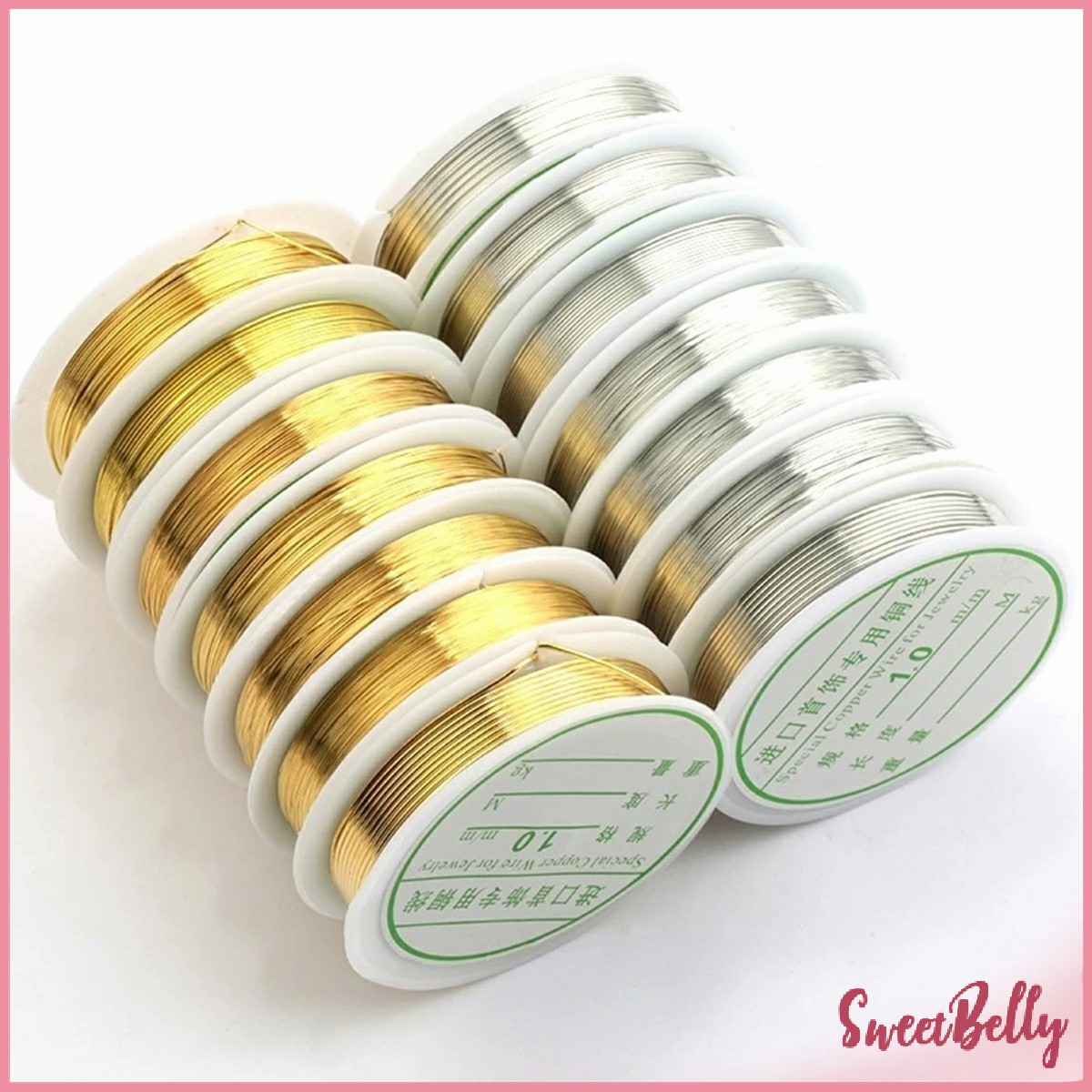 Sweet Belly ลวดทำเครื่องประดับ DIY ร้อยลูกปัด ขนาด 1 ม้วน มี 0.2-1.0 มม. Special Copper Wire ...