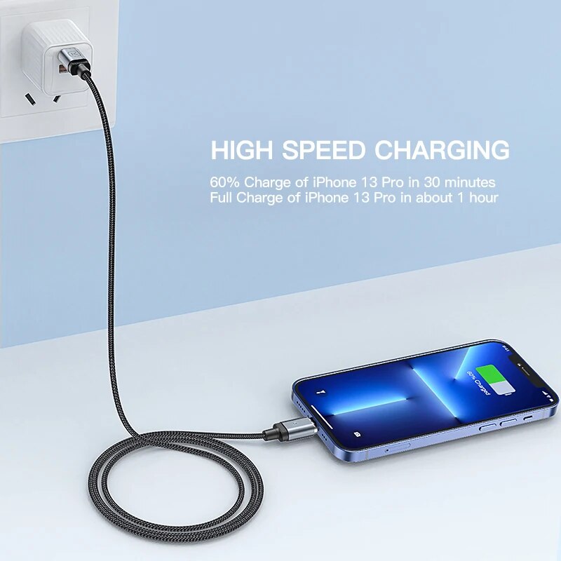 KUULAA USB C Cable PD 65W Magnetic USB Type C Cable C To Lightning ...