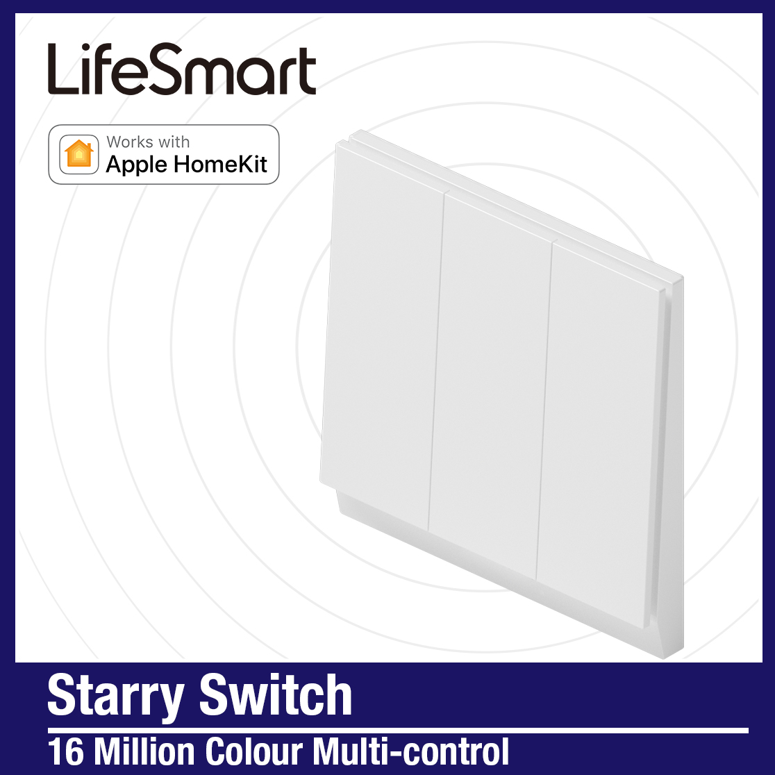 [LifeSmart] White Starry Switch Smart Light Switch Smartphone Control ...