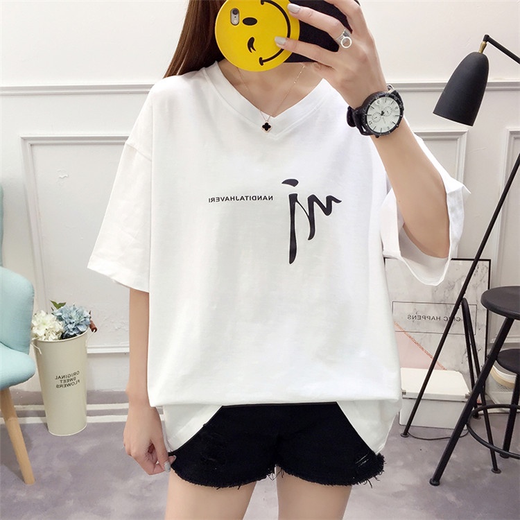 Sheii เสื้อยืดคอวีสีพื้นสุดสวย🎉เพิ่มความหึกเหิมตามแสงตะวันพึ่งจะโผล่พ้น ...