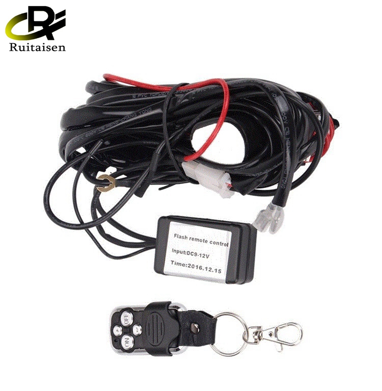 Auto LED Work Light Strobe Remote Controller Wiring Harness Kit Offroad ...