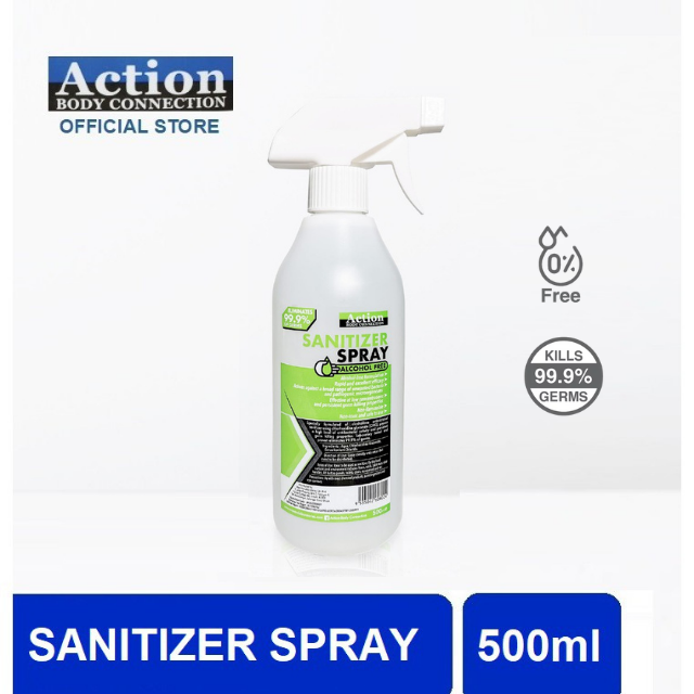 ACTION Sanitizer Spray 500ml [HALAL CERTIFIED] [KKM APPROVED] [ALCOHOL ...