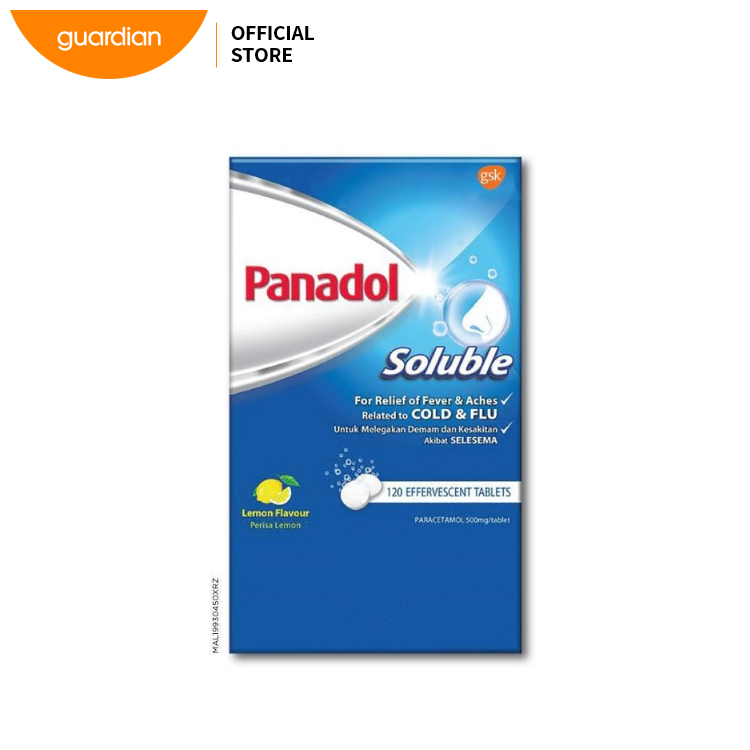 PANADOL Soluble Paracetamol Pain Relief 500mg 120S Effervescent Tablet ...