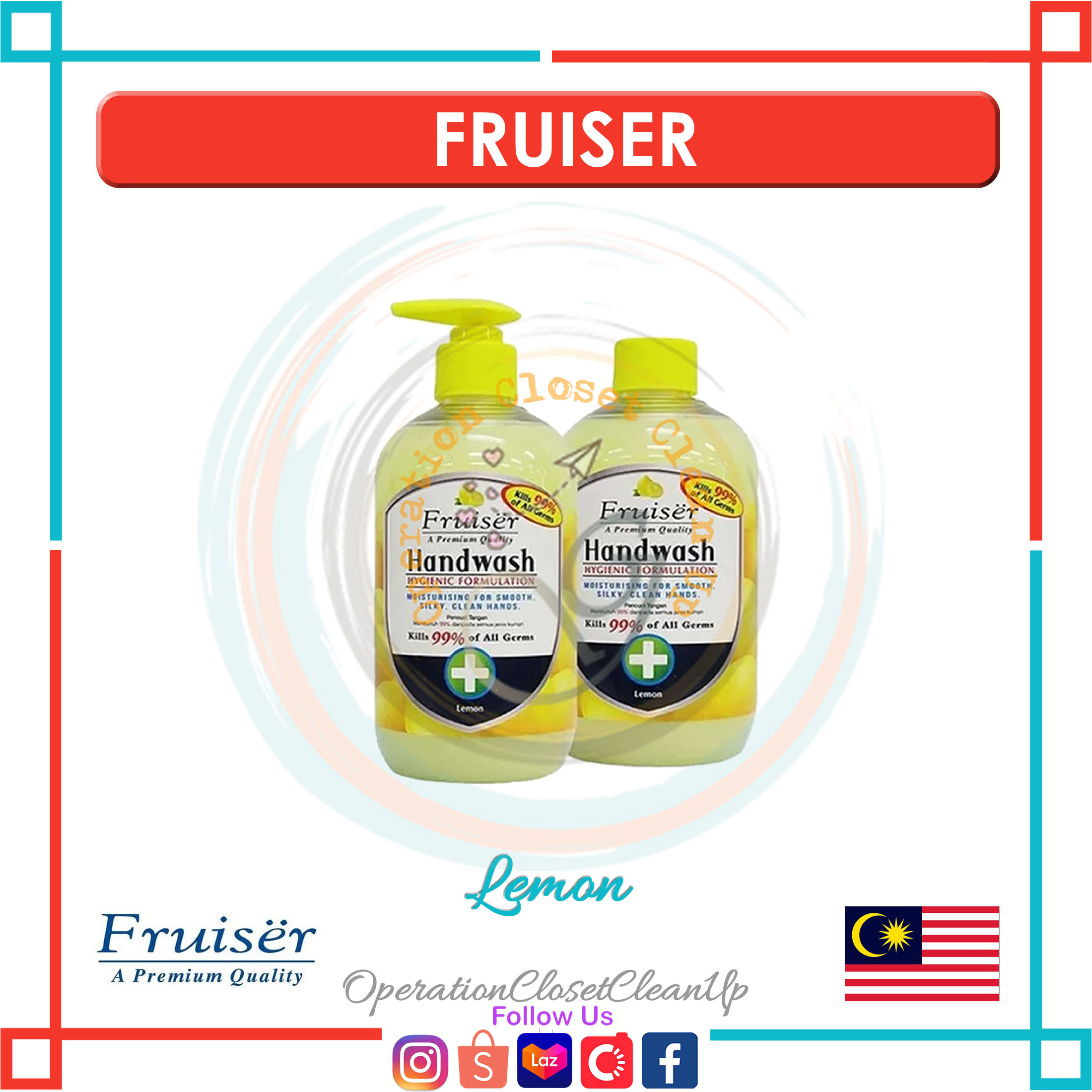 🇲🇾 Fruiser Hand Wash, 2x500 mL | Lazada PH