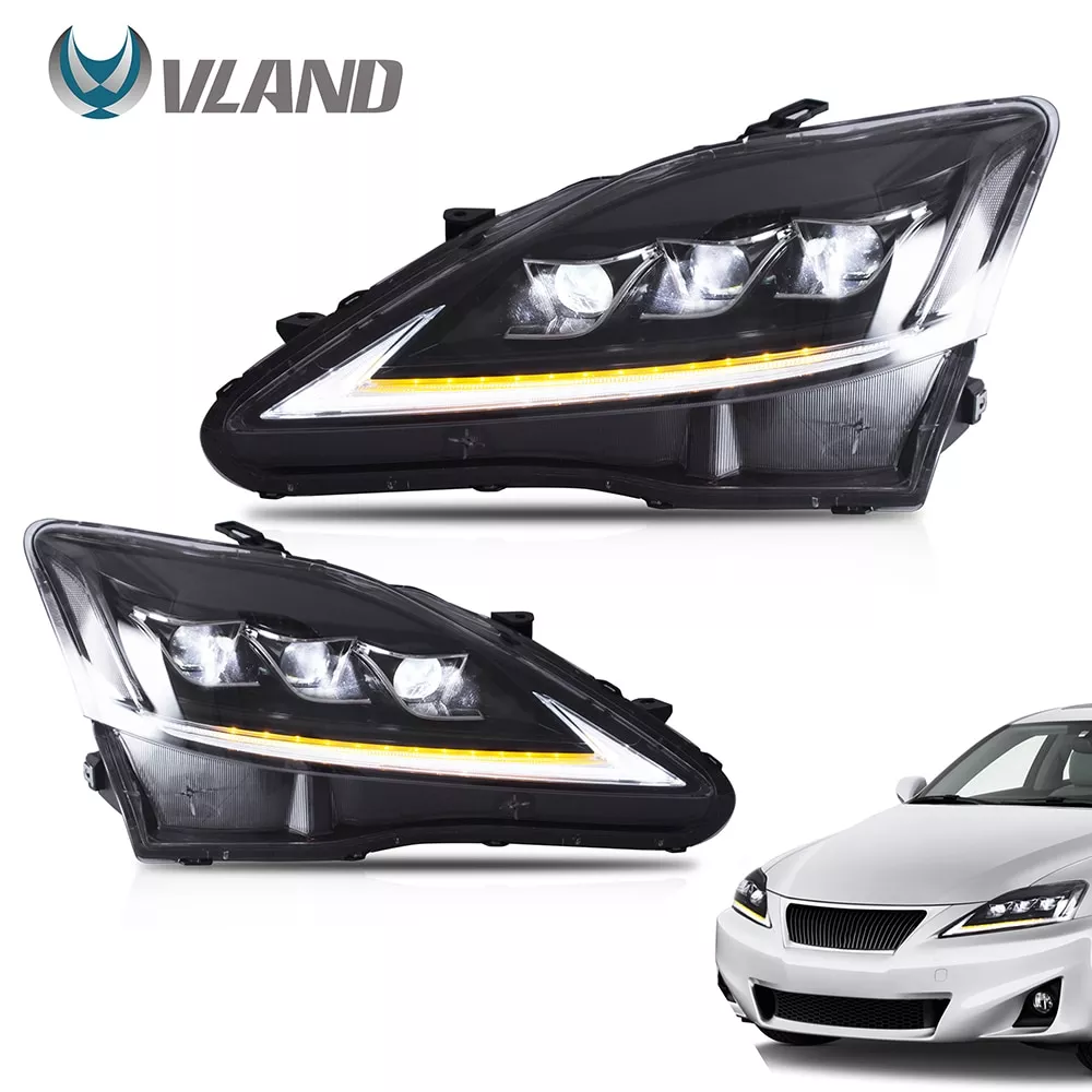 VLAND Headlight for Lexus IS250 IS300 IS350 2006-2012 Full LED ...