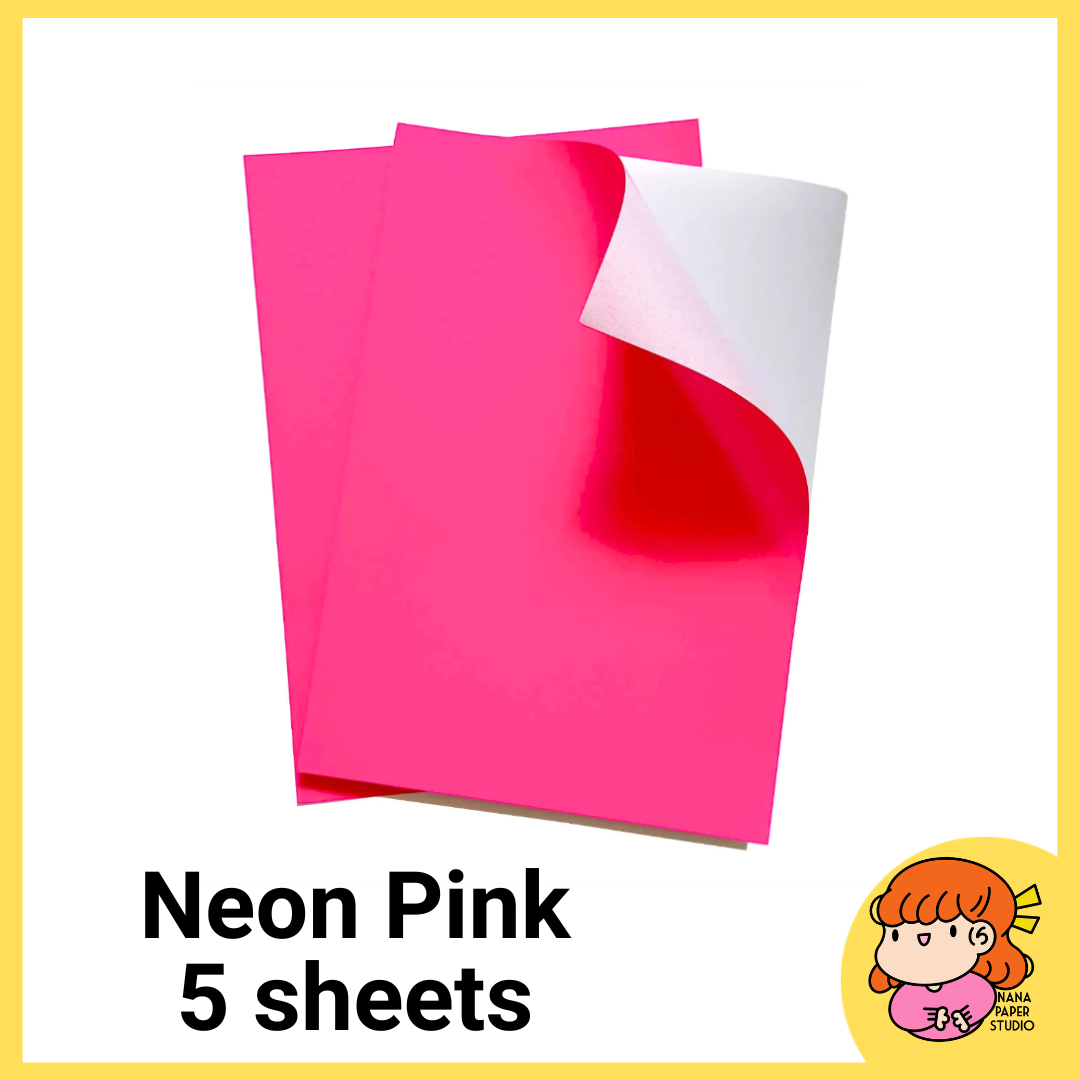 🇸🇬A4 Neon Fluorescent Printable Adhesive Sticker Papers | Lazada Singapore