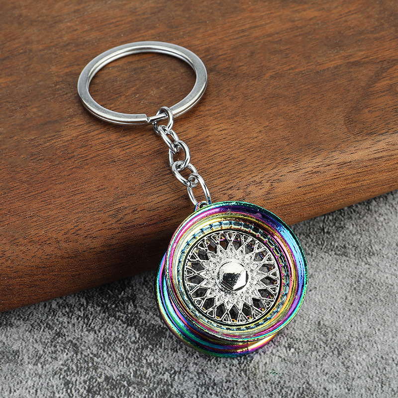 FG Creative Metal Keychain Shifter Wheel Hub Brake Disc Car Keychain ...