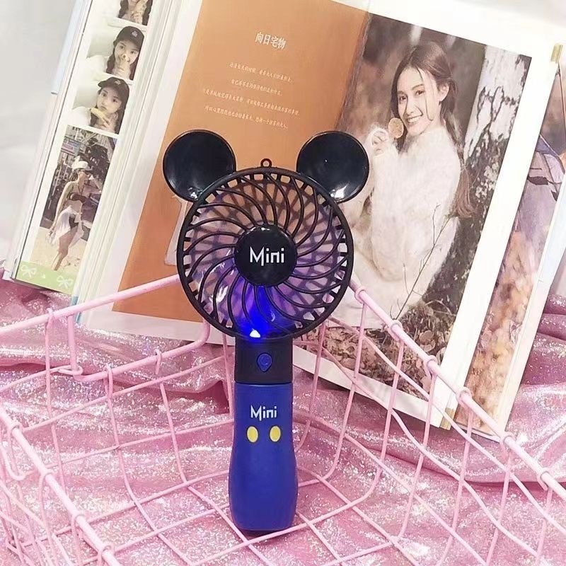 Handheld Mini Stand Fan Desktop Cooling Office Rechargeable battery ...