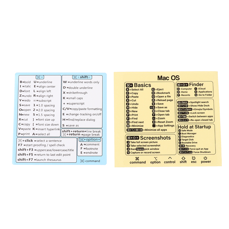 PC Reference Keyboard Shortcut Sticker Adhesive for PC Laptop Desktop ...