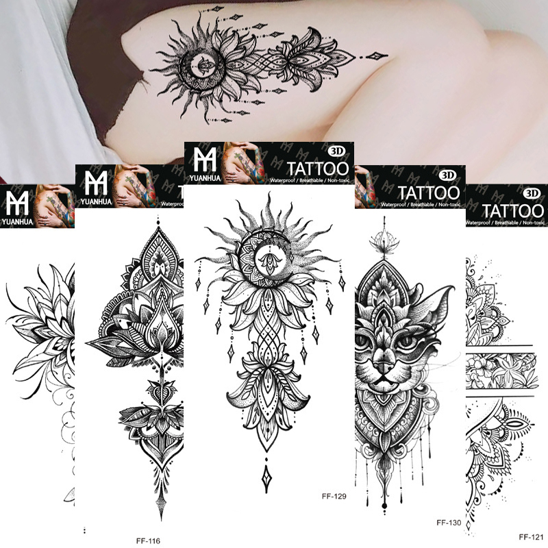 【Exclusive Discount】2022 New Waterproof Tattoo Sticker Snake Flower ...
